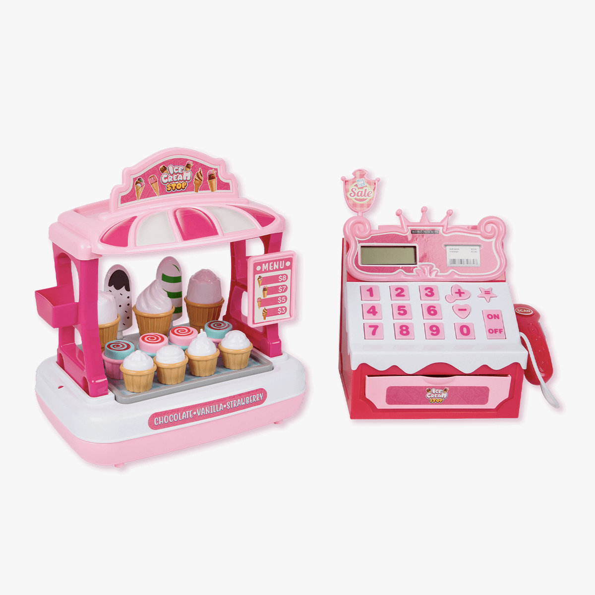 Ice Cream Shop with Cash Register Playset | HobbyTron™