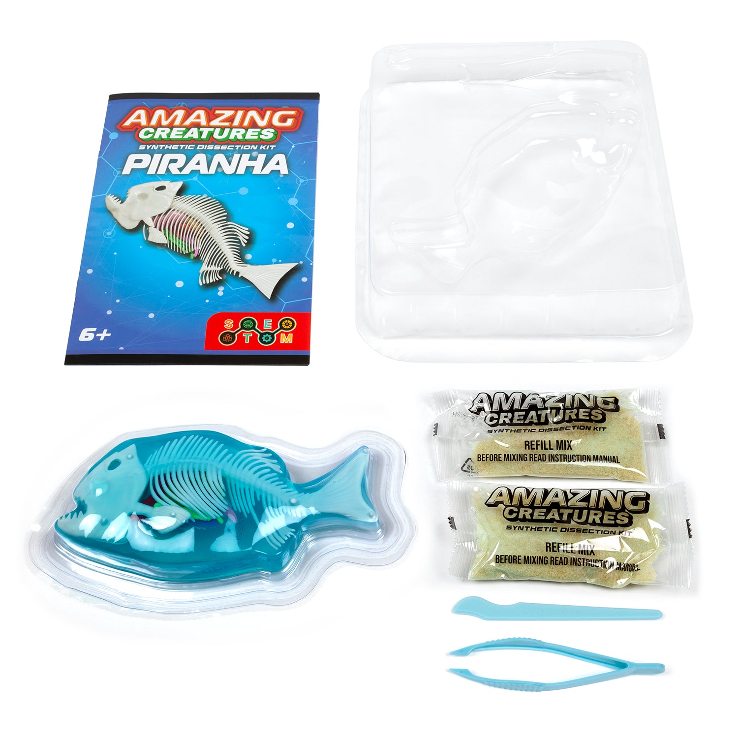 Amazing Creatures Piranha Synthetic Dissection Kit - STEM – HOBBYTRON